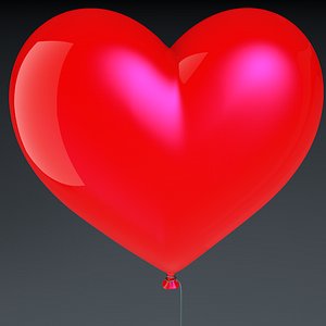 Realistic Heart Balloon 3d Model