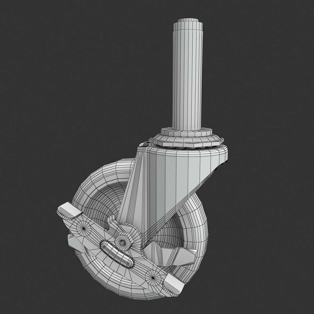 3d Caster Wheel Model