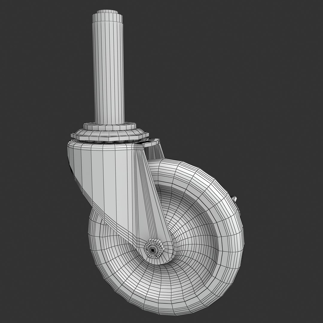 3d Caster Wheel Model