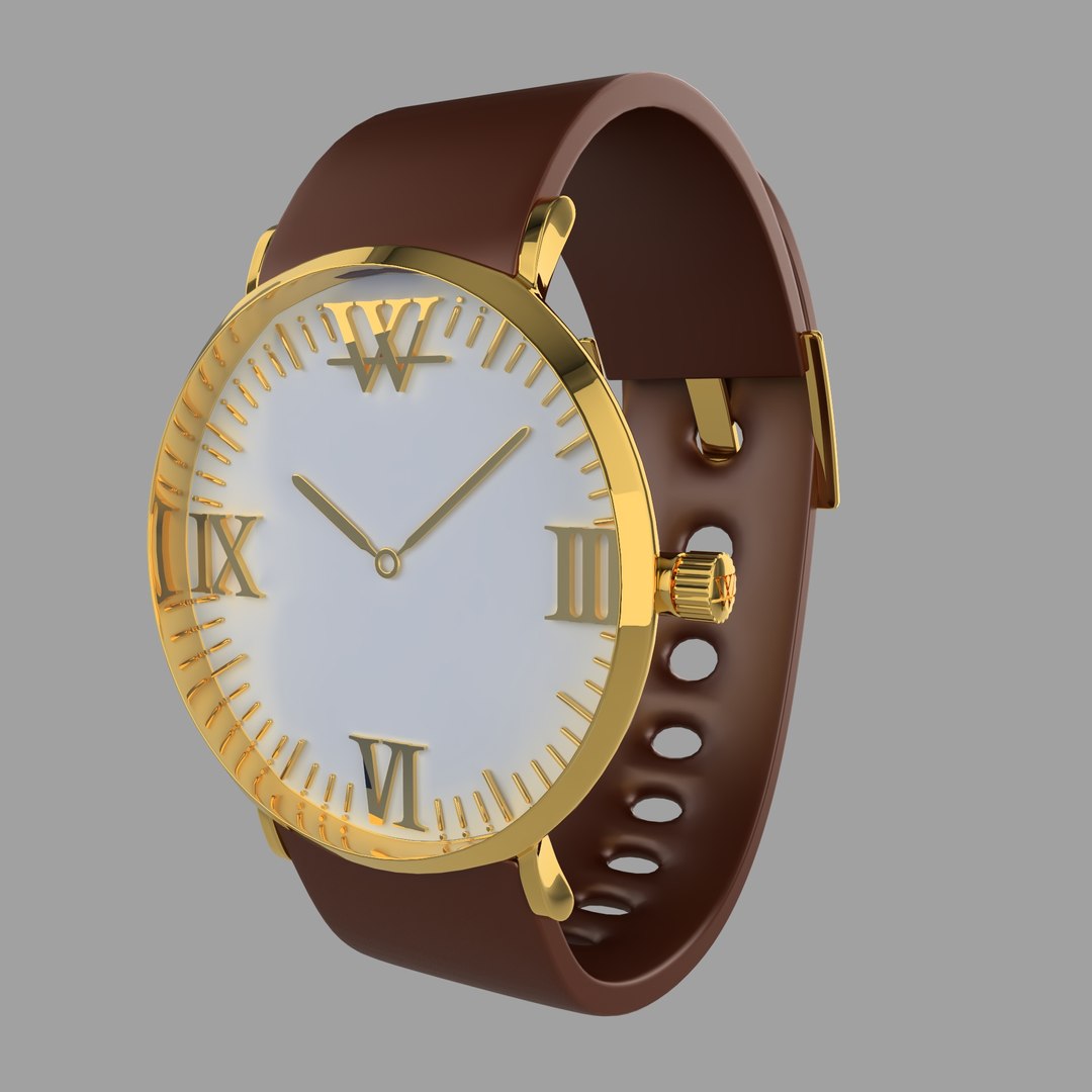 Simple Gold Watch - TurboSquid 2374595