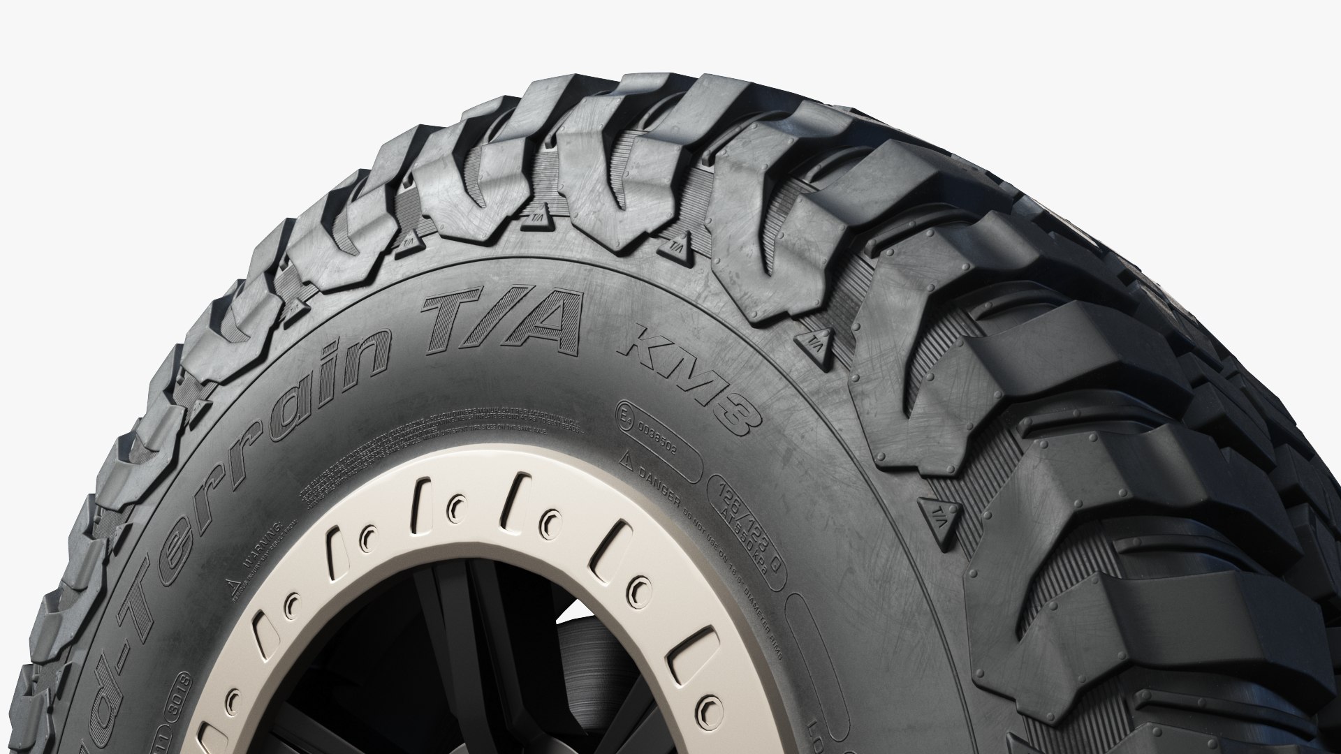 3D Model BFGoodrich MUD TERRAIN TA KM3 Tires - TurboSquid 2277449