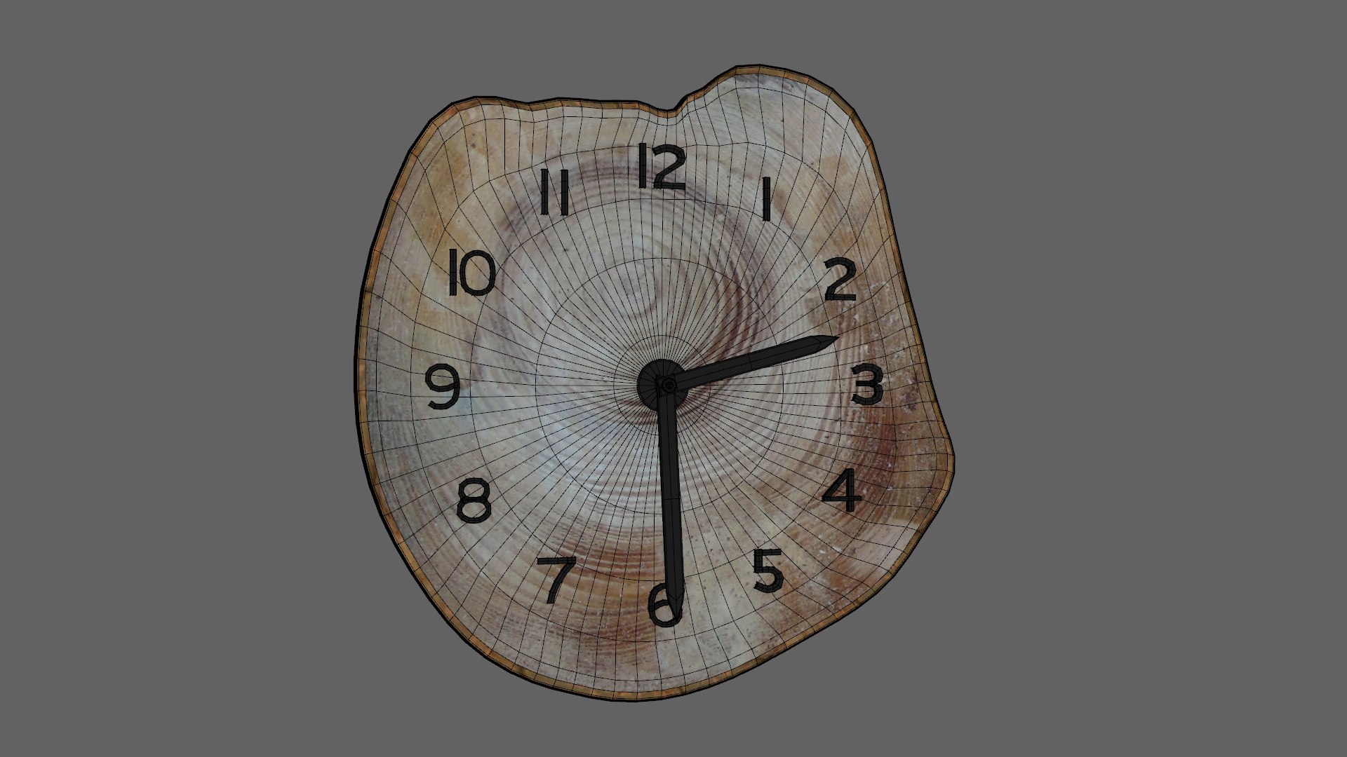 3D Wall Clock For Christmas Logs Low-poly 3D Model Model - TurboSquid ...