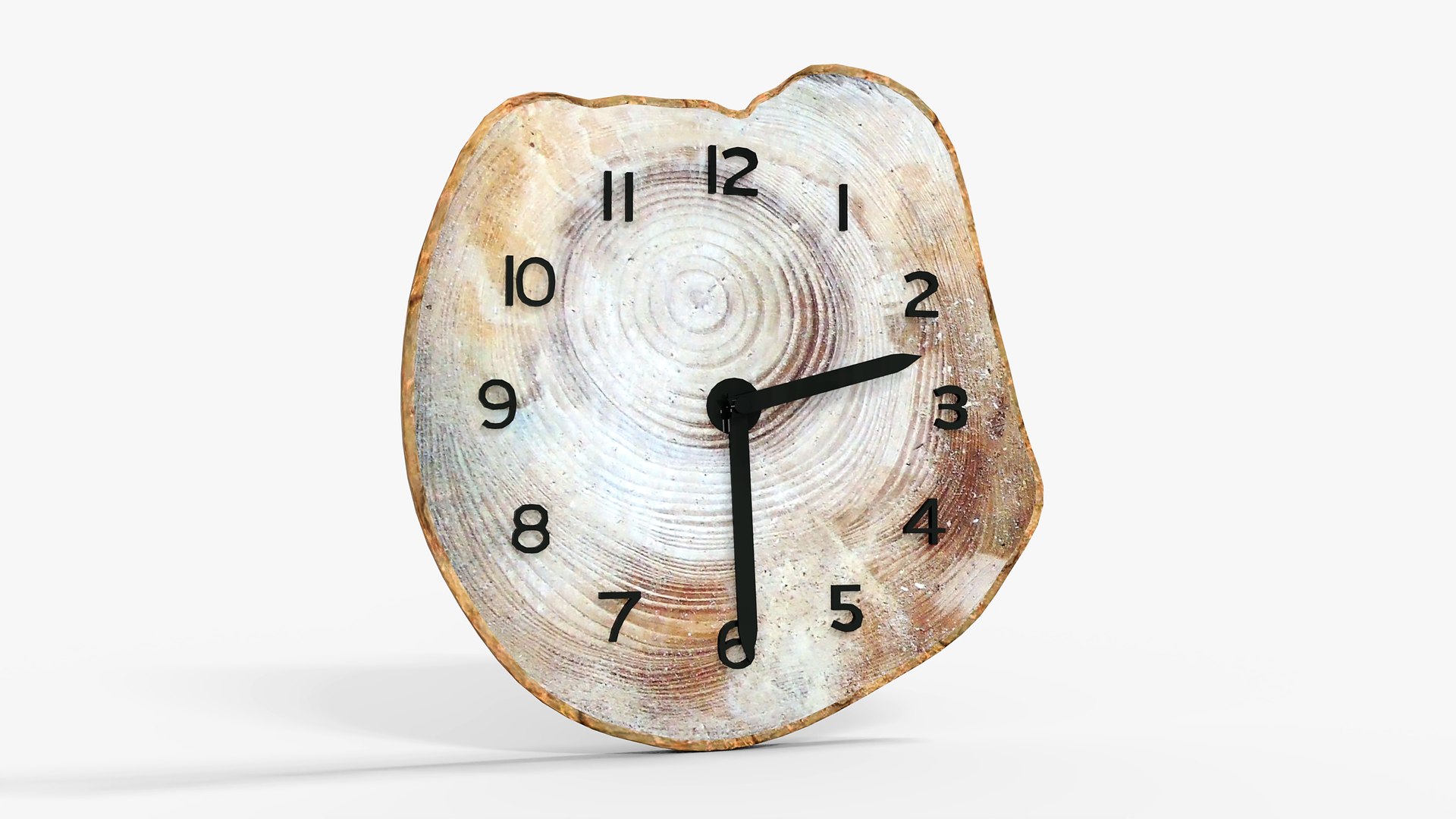 3D Wall Clock For Christmas Logs Low-poly 3D Model Model - TurboSquid ...