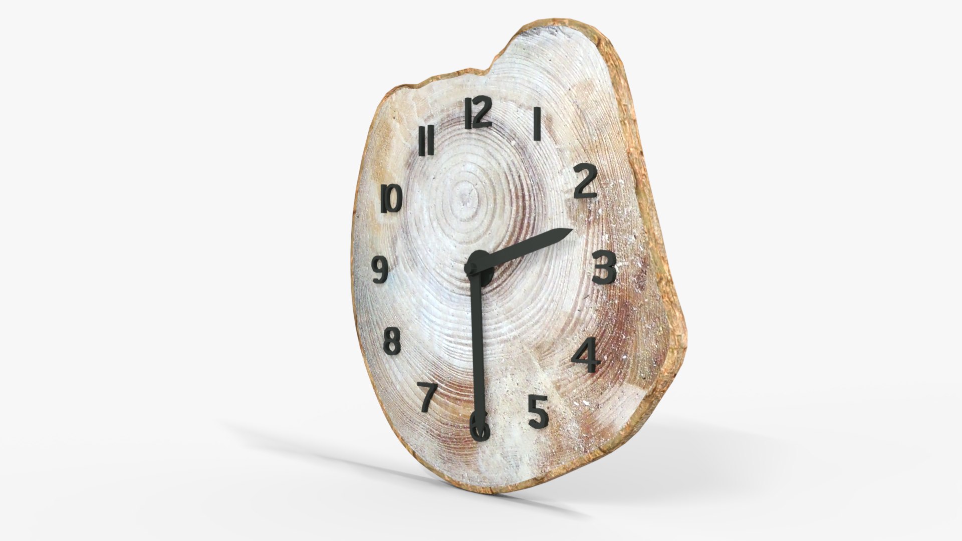 3D Wall Clock For Christmas Logs Low-poly 3D Model Model - TurboSquid ...