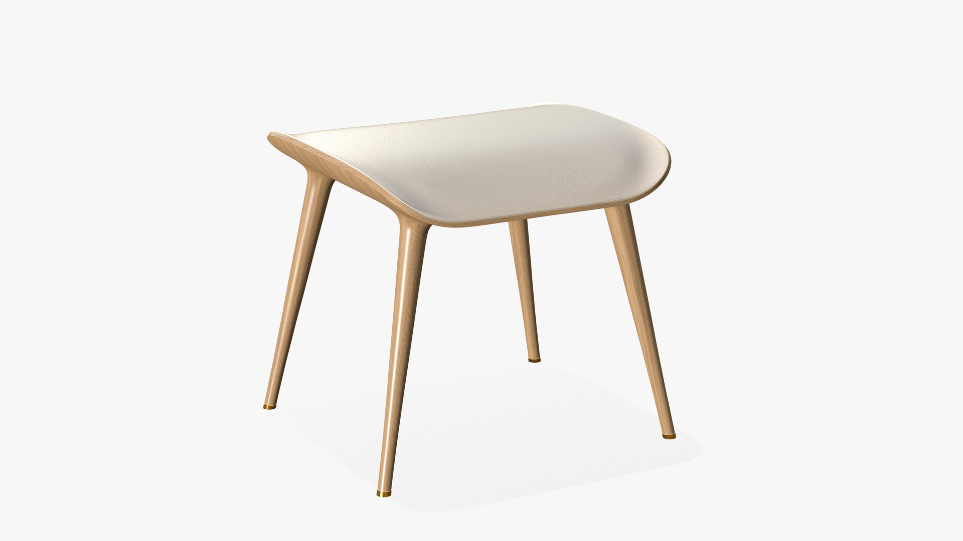 3D Stool Chair Leather Model - TurboSquid 1848105