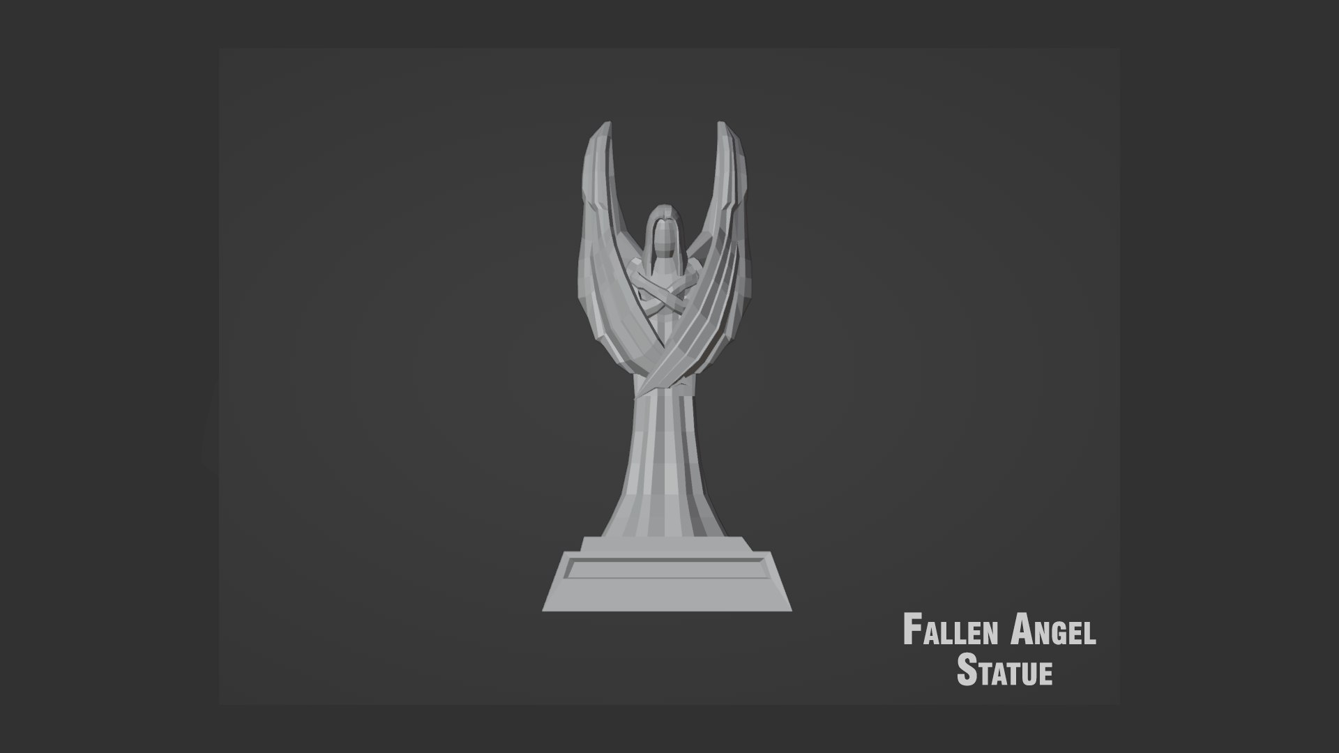 Gefallene Engelsstatue - 3D-Modell VR AR Low-Poly-3D-Modell 3D-Modell ...