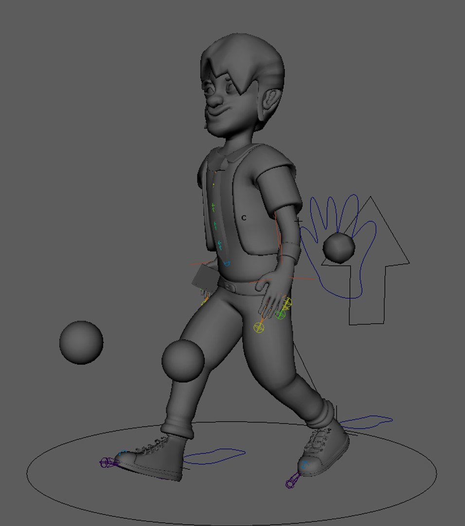 3d model walk cycle