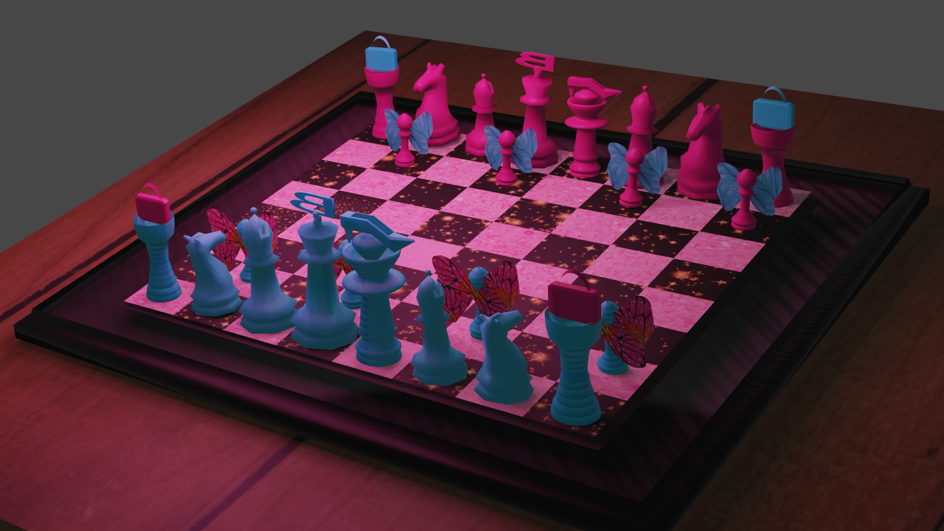 Chess Barbie Theme Set 3D Model - TurboSquid 2370776