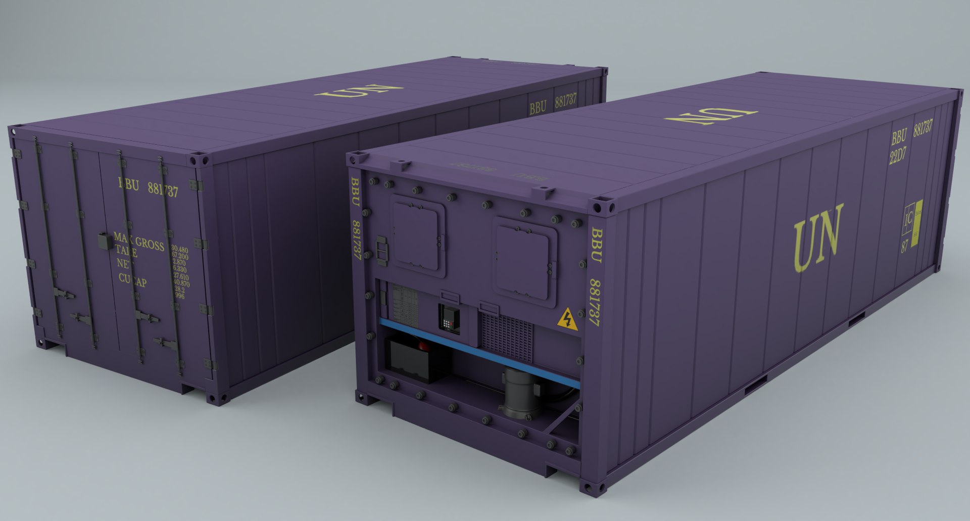 3D Model Iso Refrigerated Container - TurboSquid 1614448