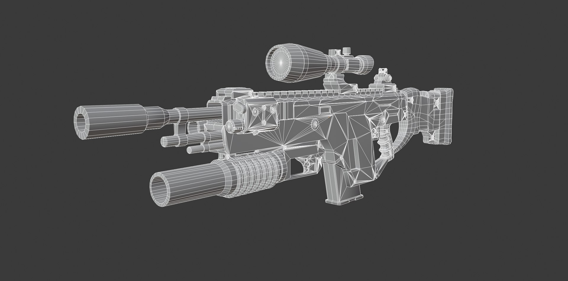 3D Concept Futuristic Assault Rifle Model - TurboSquid 1488259