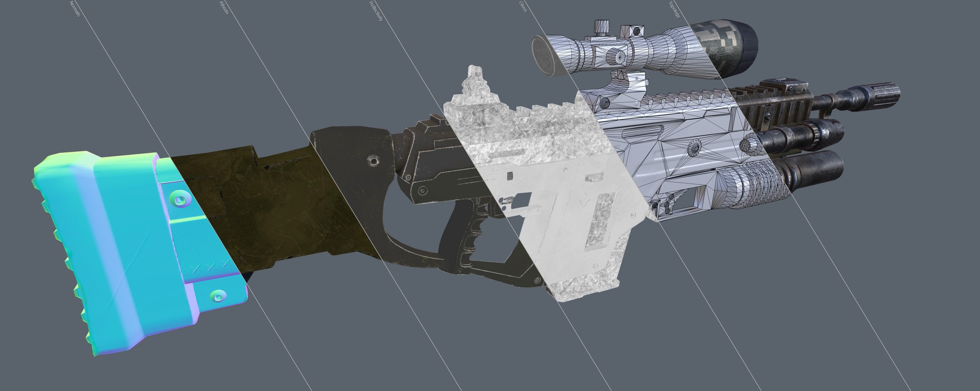 3D Concept Futuristic Assault Rifle Model - TurboSquid 1488259