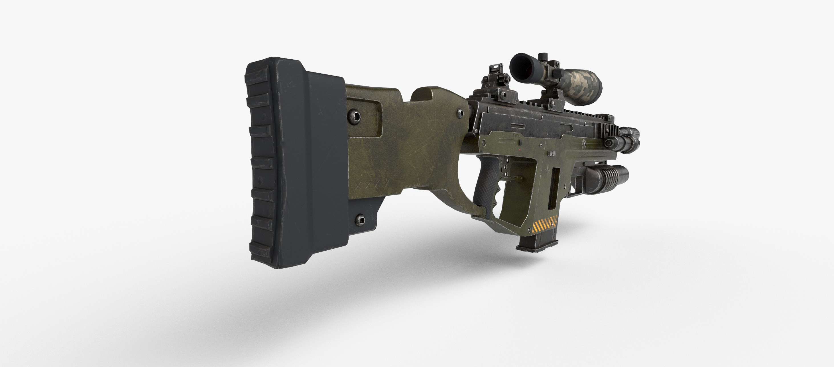 3D concept futuristic assault rifle model - TurboSquid 1488259