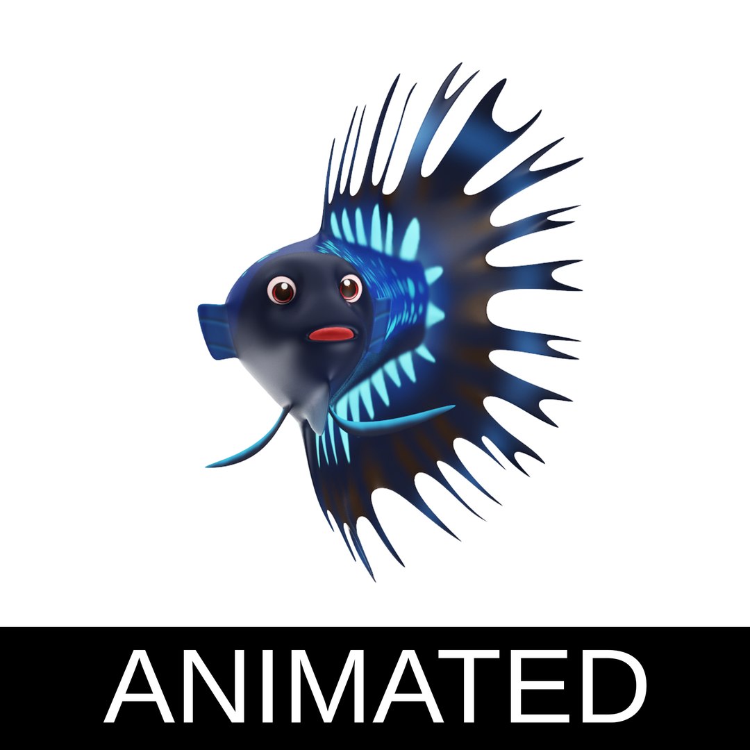 3D Siamese Fighting Fish Toon Model - TurboSquid 1586183