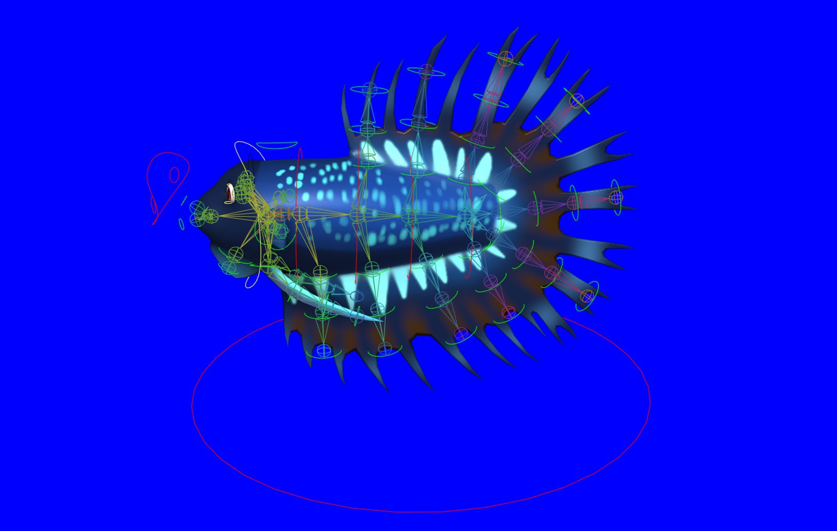 3D Siamese Fighting Fish Toon Model - TurboSquid 1586183