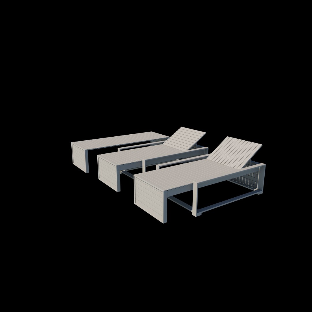 Sunbeds 3D Model 3D Model - TurboSquid 2391160
