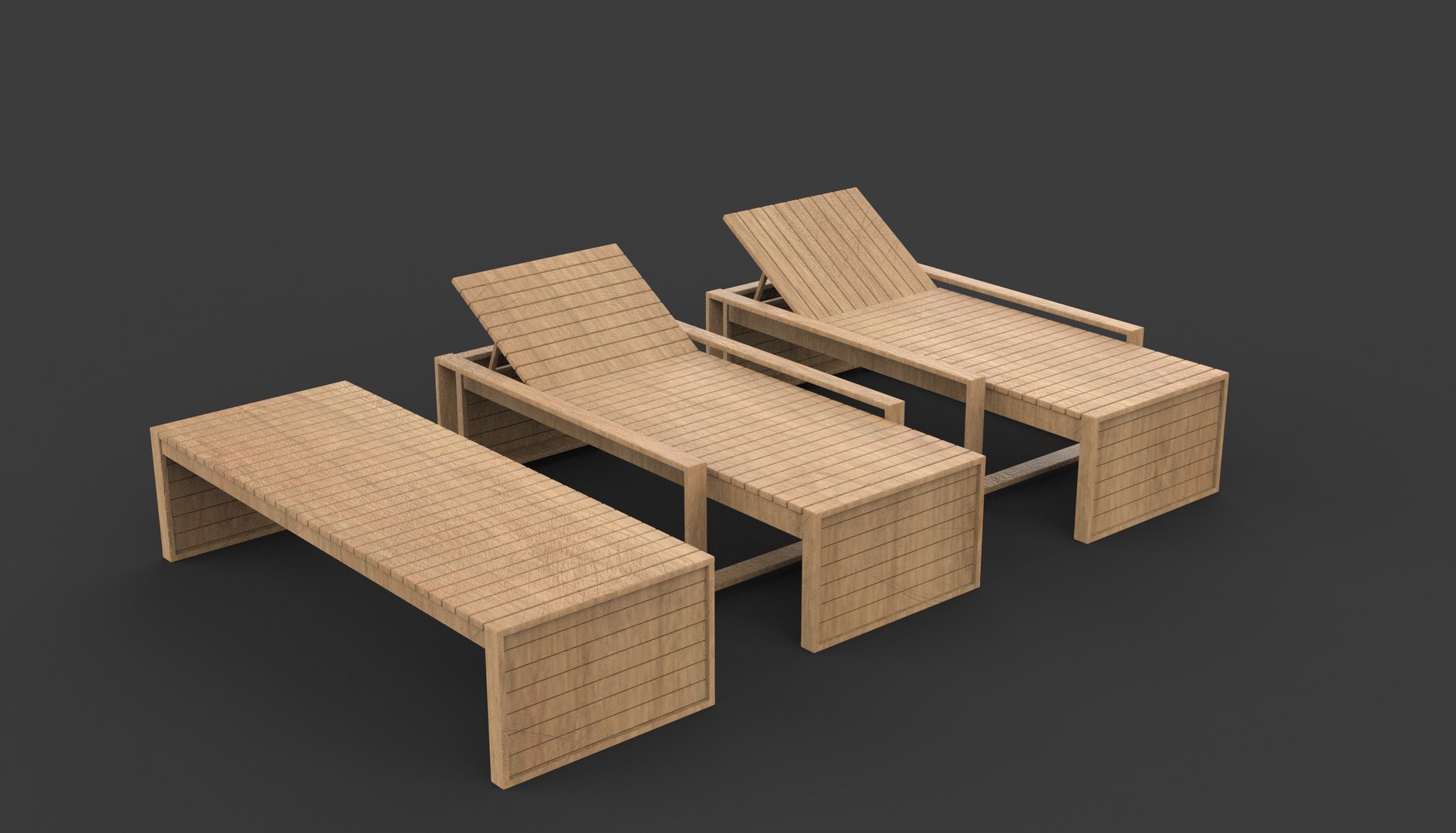 Sunbeds 3D Model 3D Model - TurboSquid 2391160