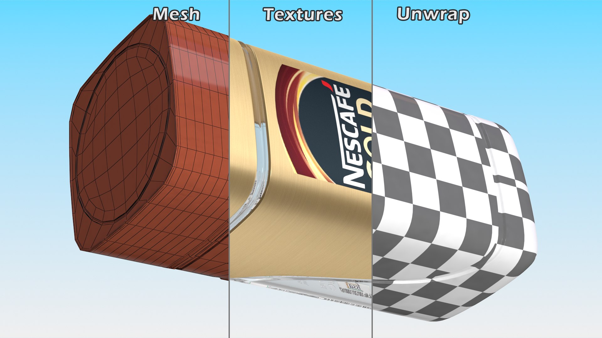 3D Empty Nescafe Gold 200g Jar Model - TurboSquid 2146932