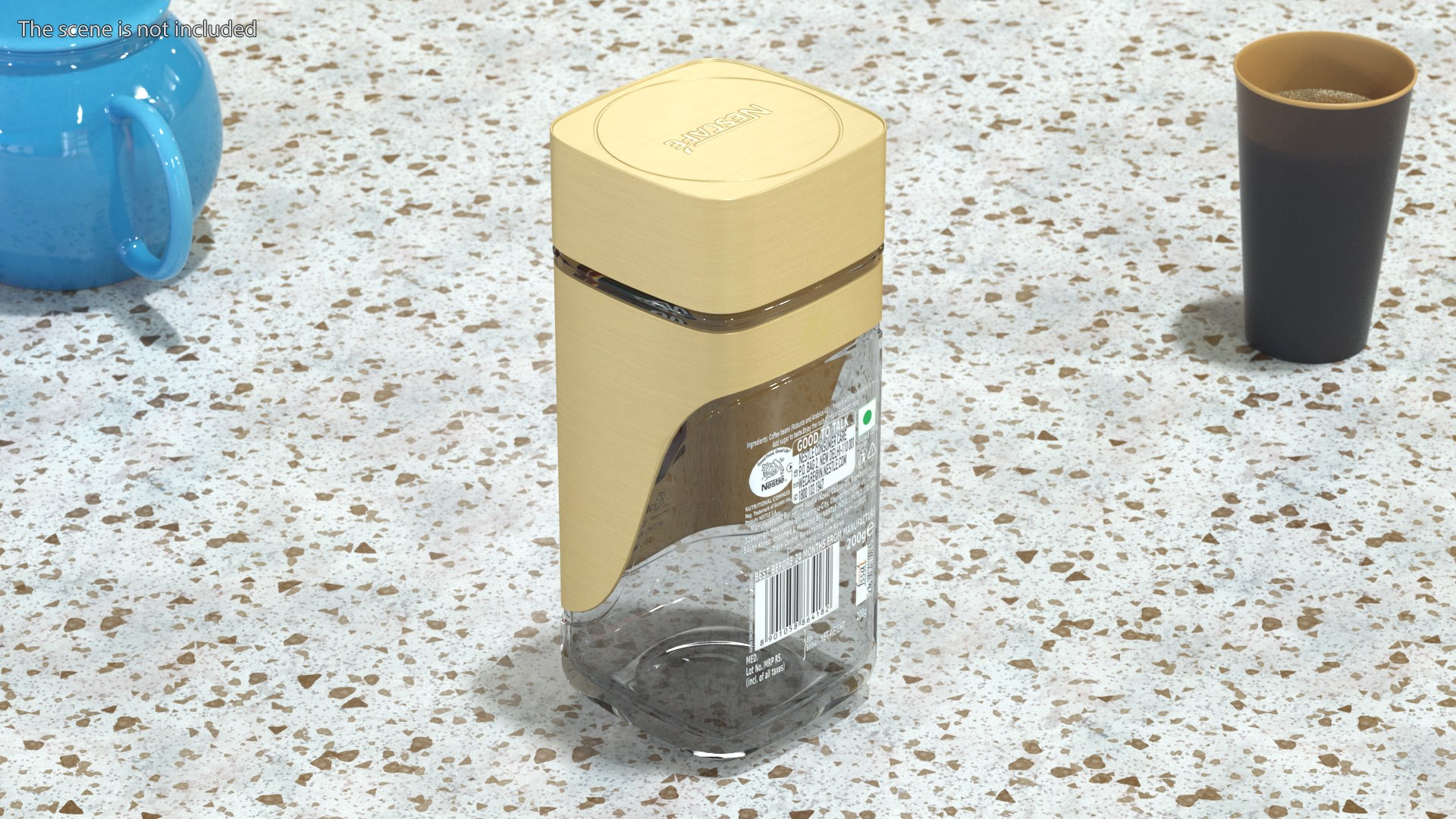 3D Empty Nescafe Gold 200g Jar Model - TurboSquid 2146932