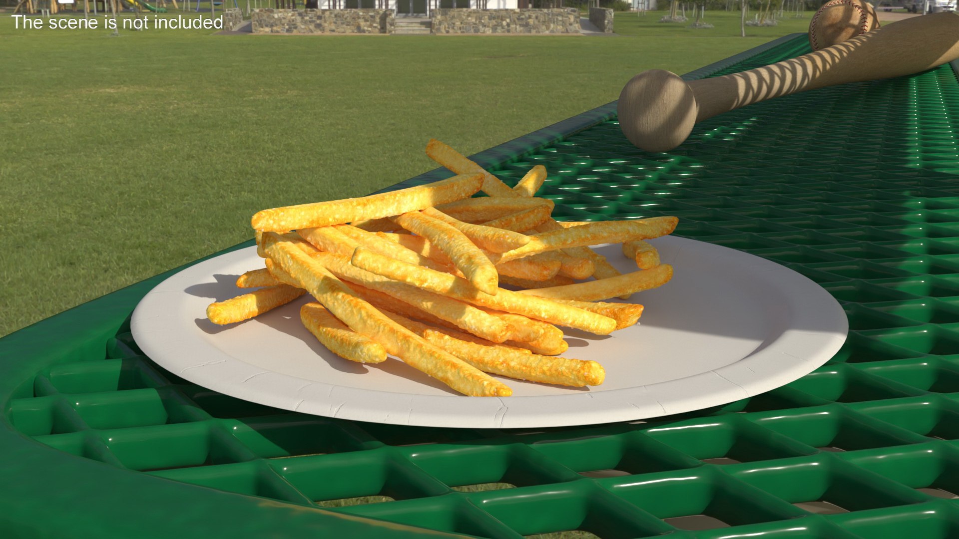 French Fries On Plate 3D Model - TurboSquid 2389397