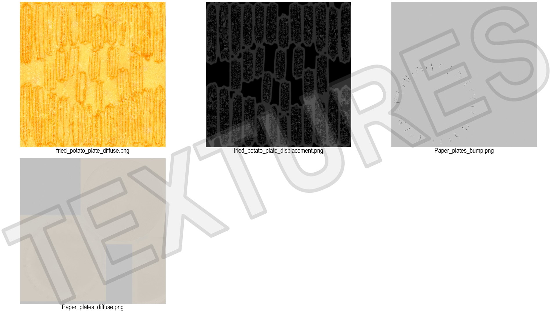 French Fries On Plate 3D Model - TurboSquid 2389397