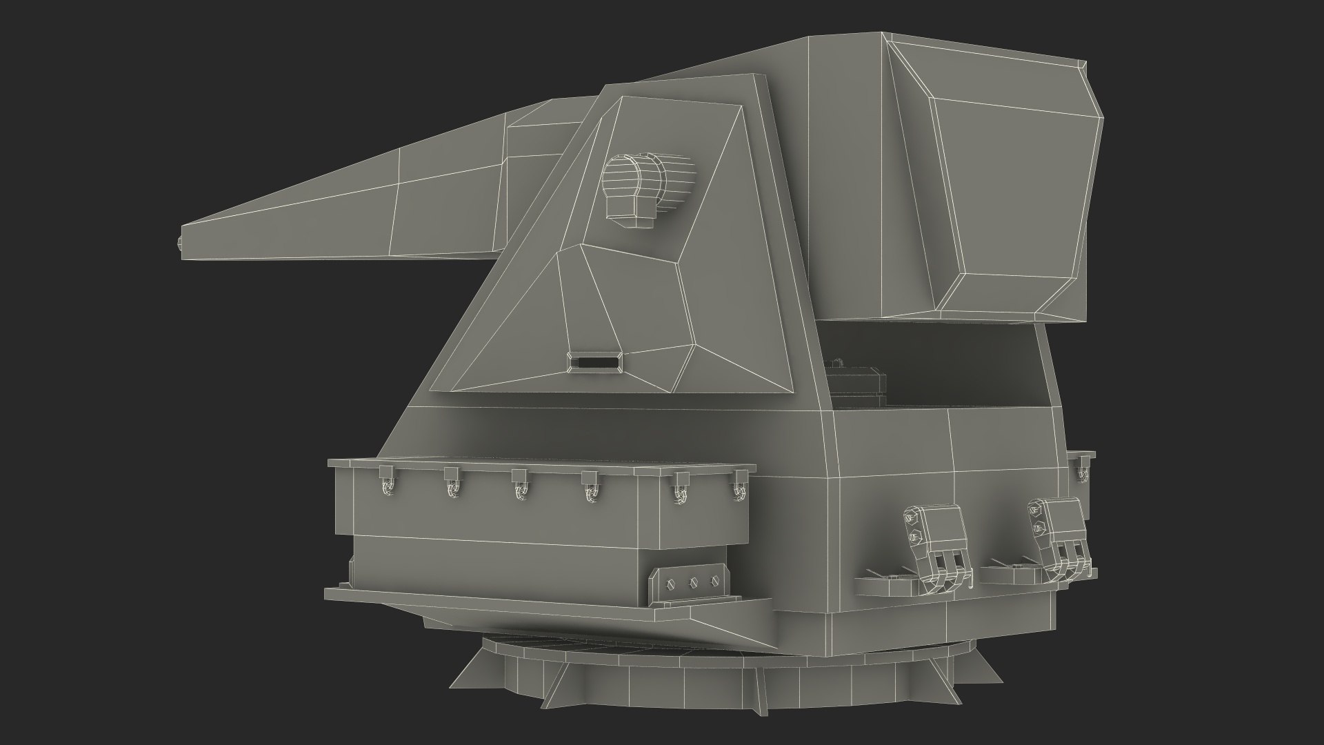 3D Simplified Sci Fi Navy Cannon System Gun Model - TurboSquid 2328647