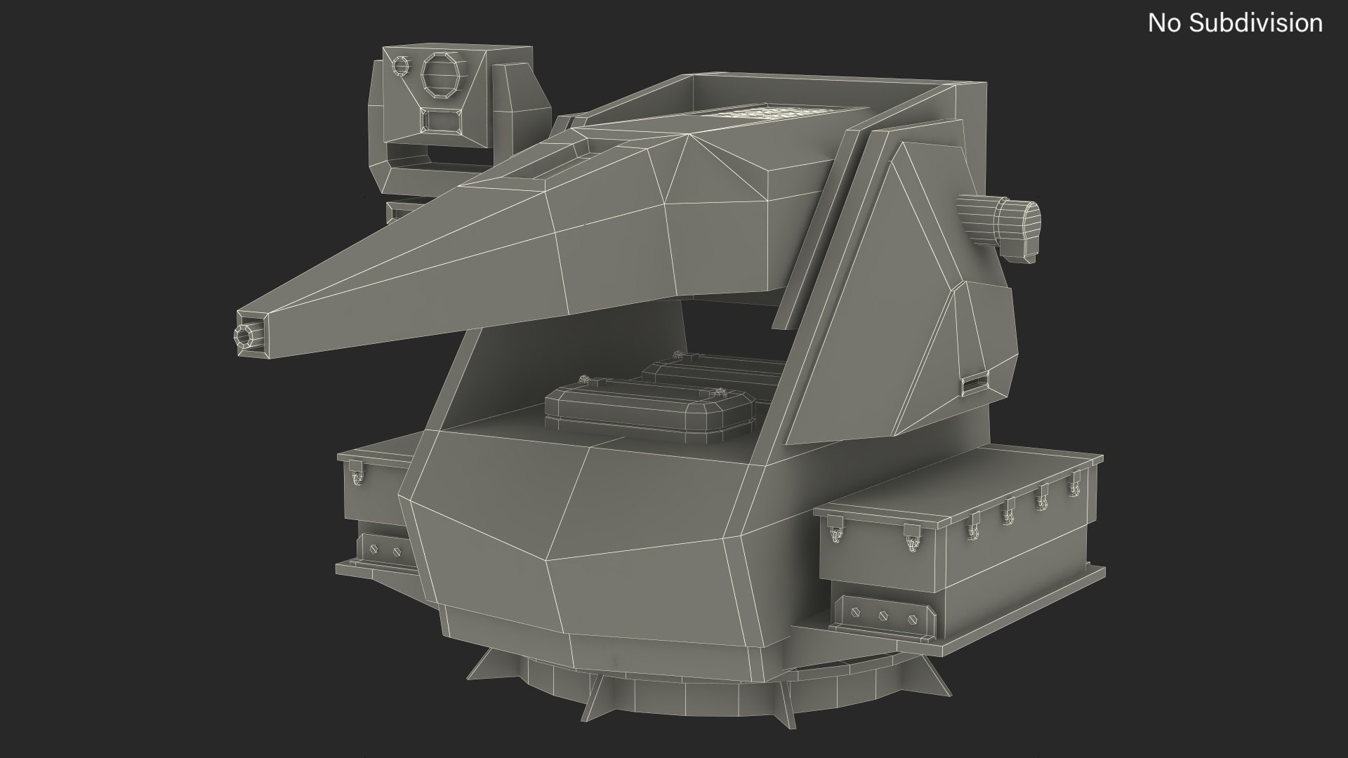 3D Simplified Sci Fi Navy Cannon System Gun Model - TurboSquid 2328647