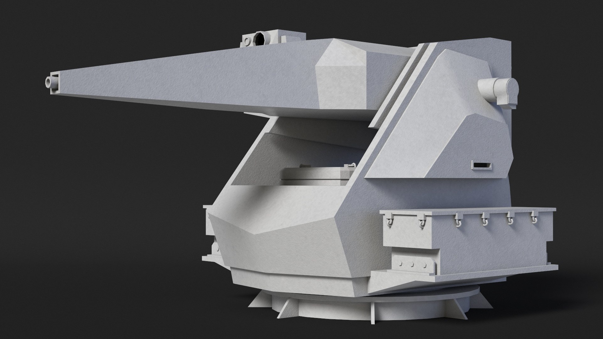 3D Simplified Sci Fi Navy Cannon System Gun Model - TurboSquid 2328647
