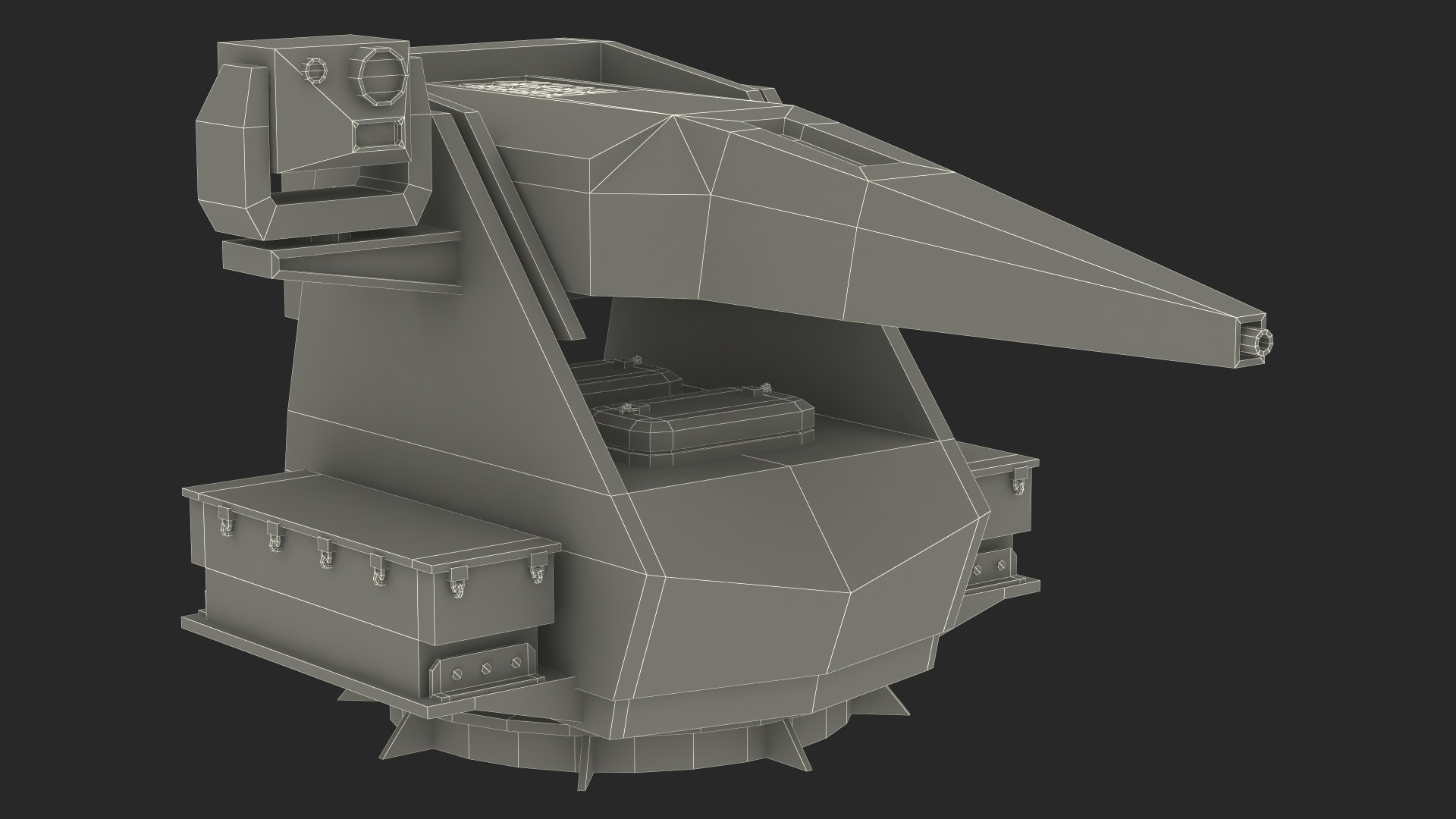 3D Simplified Sci Fi Navy Cannon System Gun Model - TurboSquid 2328647