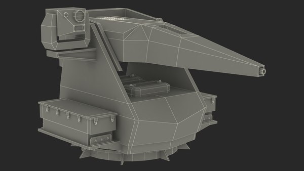 modelo 3d Sistema de cañón de la Marina de ciencia ficción simplificado ...