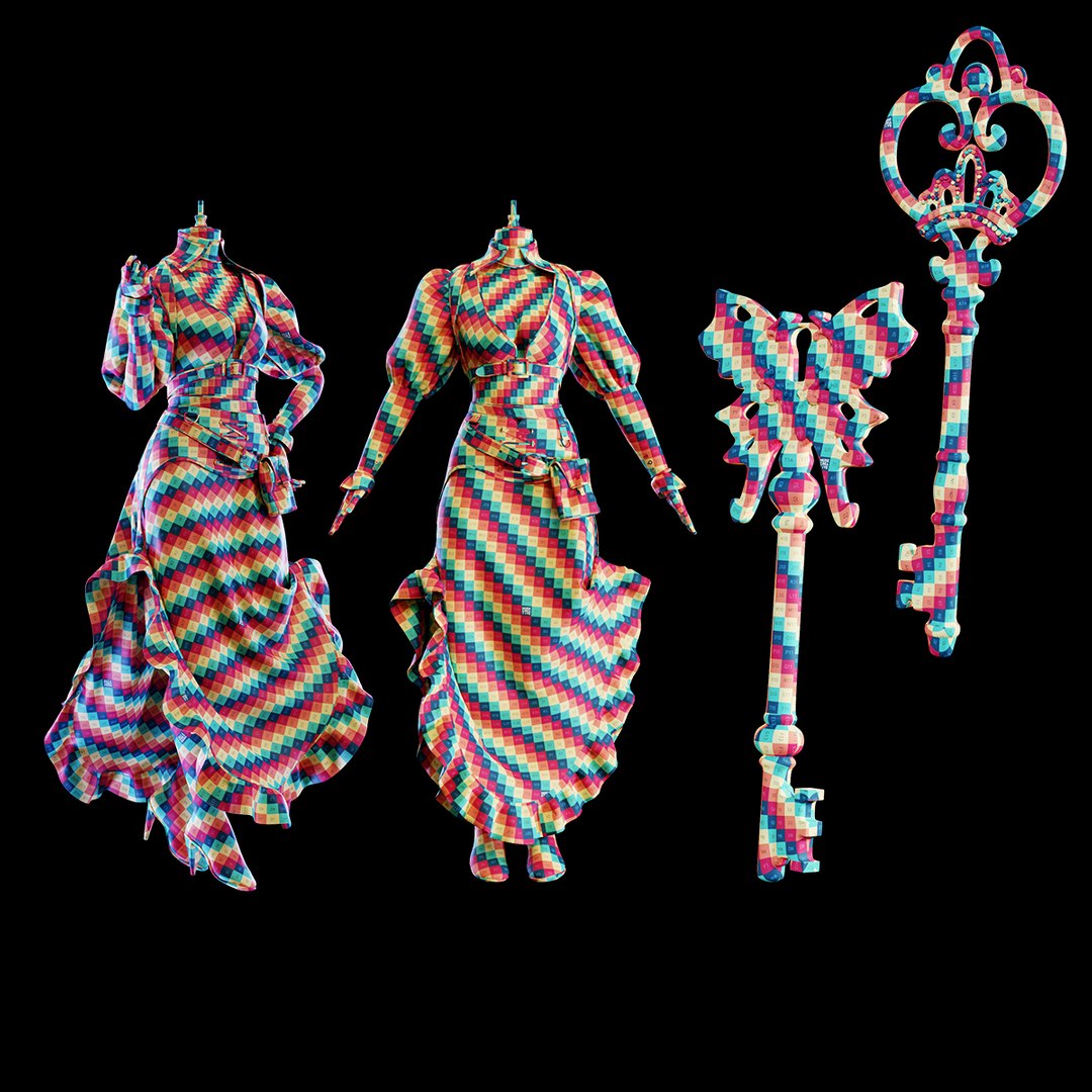 3D SPANISH DANCER OUTFIT WITH LORD KEYS - TurboSquid 2045236