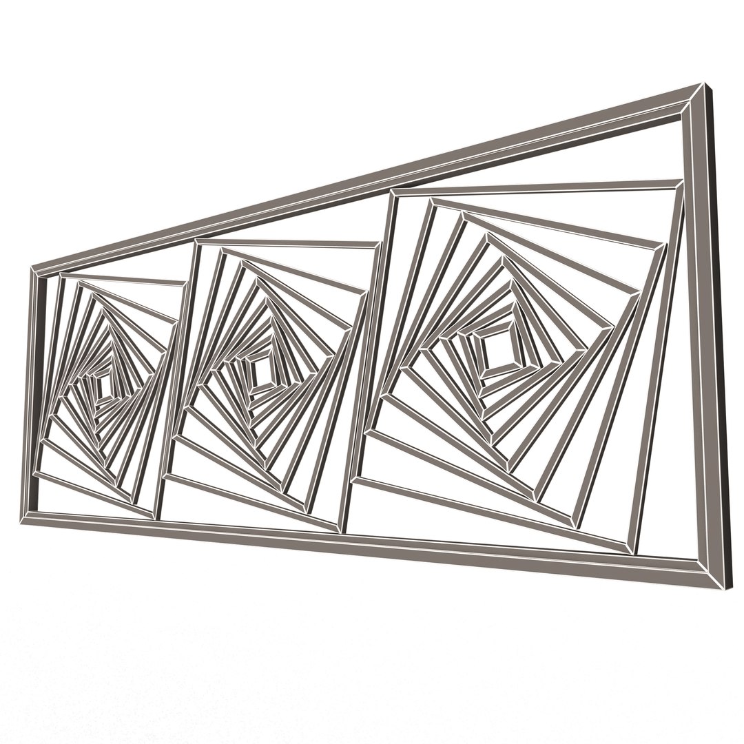 3D Model Frame Forging Iron Railing - TurboSquid 1813427