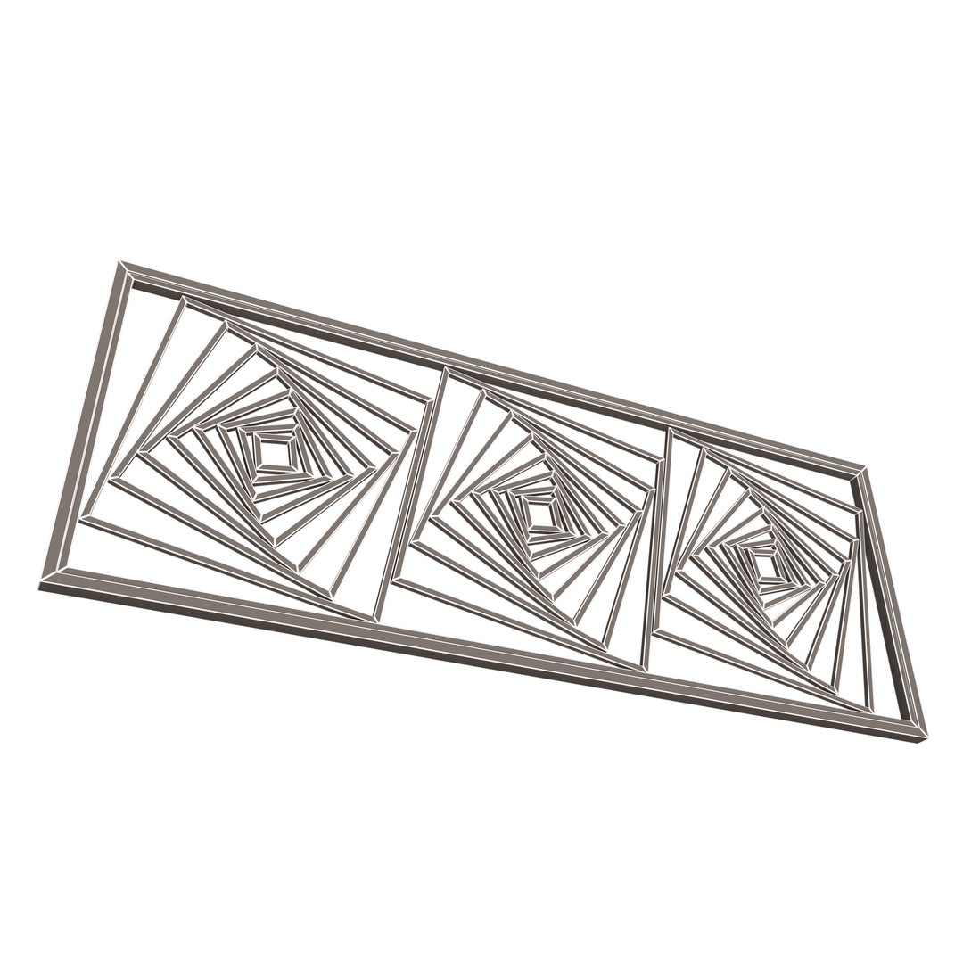 3D Model Frame Forging Iron Railing - TurboSquid 1813427