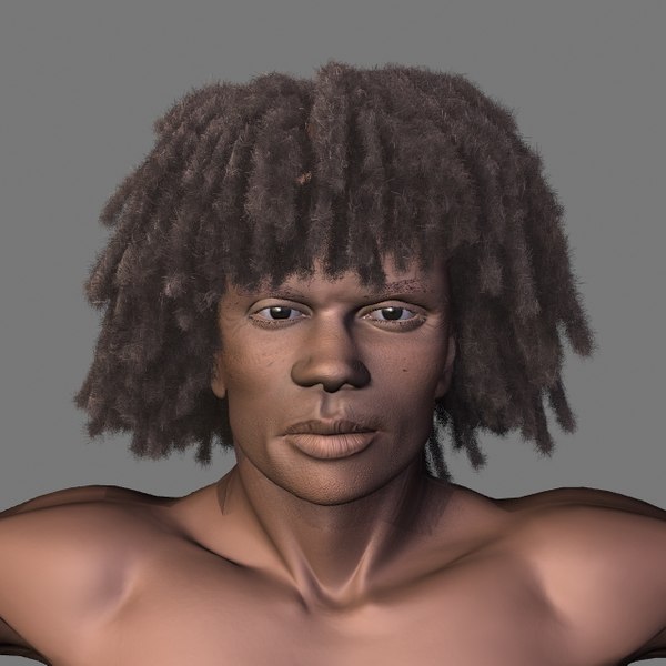 black male 3d model