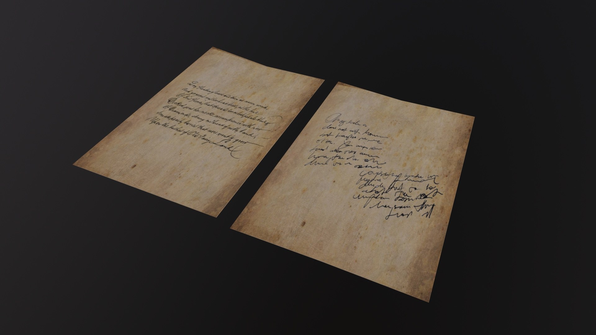 Old Letters model - TurboSquid 2094581