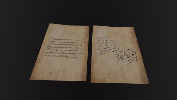 modelo 3d Cartas antiguas - TurboSquid 2094581