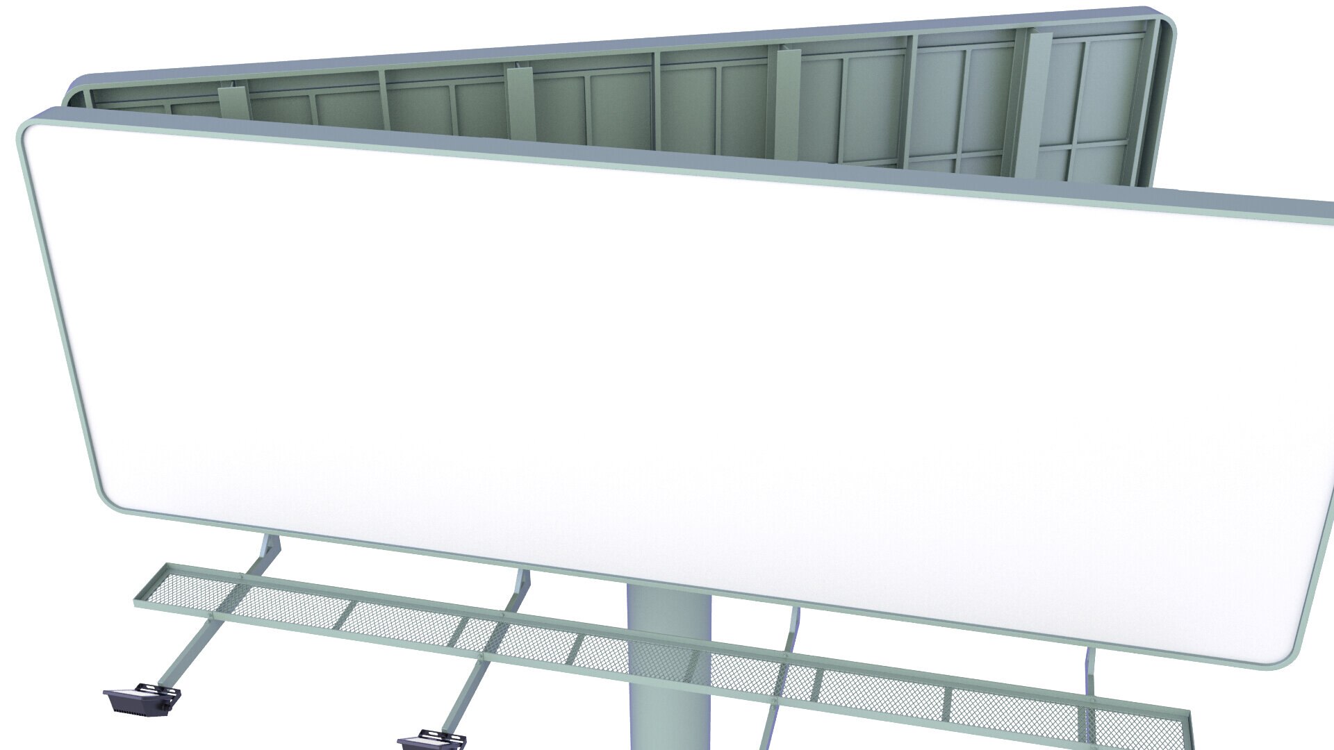 3D Two Side Billboard Pole 23 model - TurboSquid 1815223