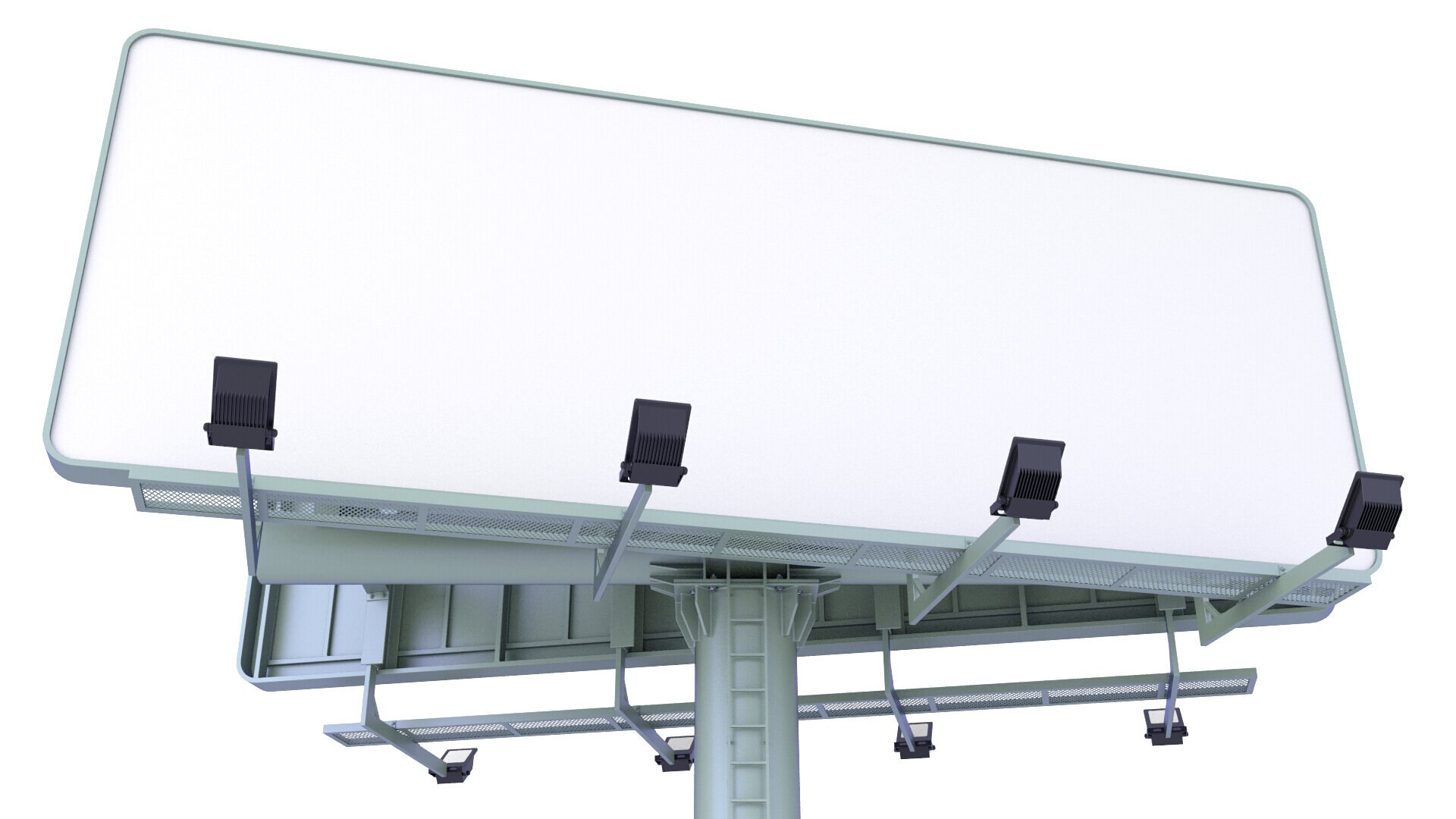 3D Two Side Billboard Pole 23 model - TurboSquid 1815223