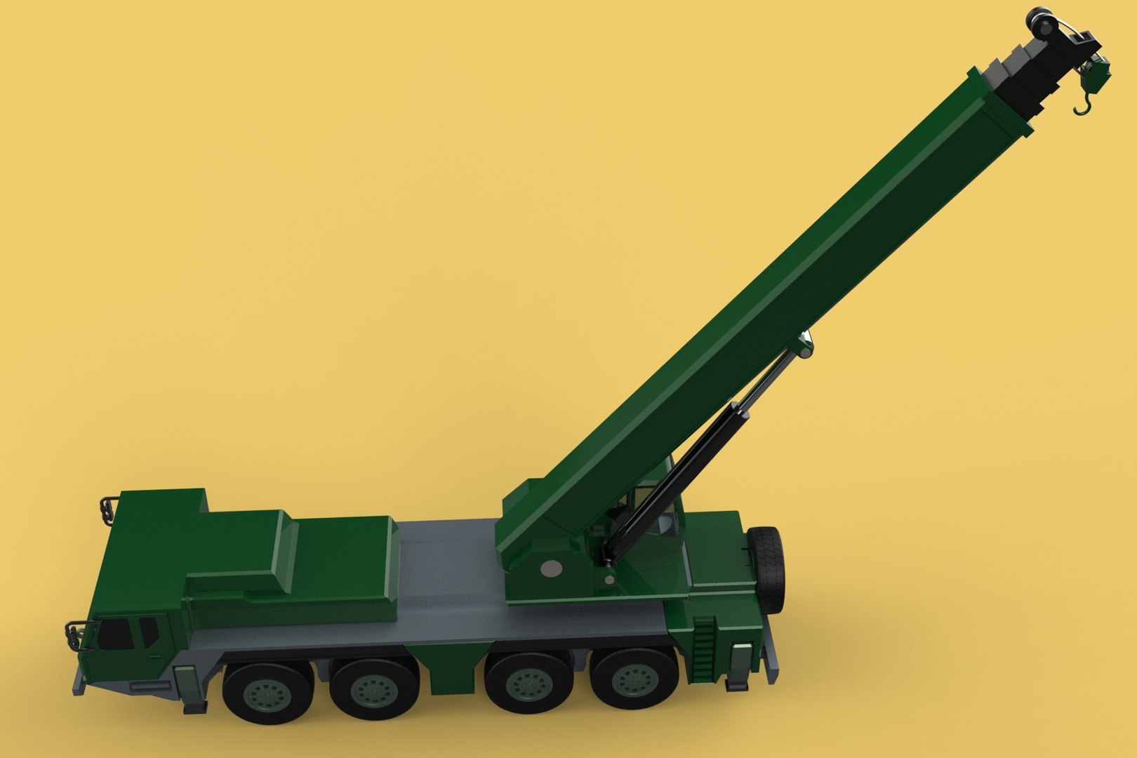 3D ARMY MILITARY RESCUE ARMOURED CRANE WRECKER TRUCK WINCH WINCHES ...