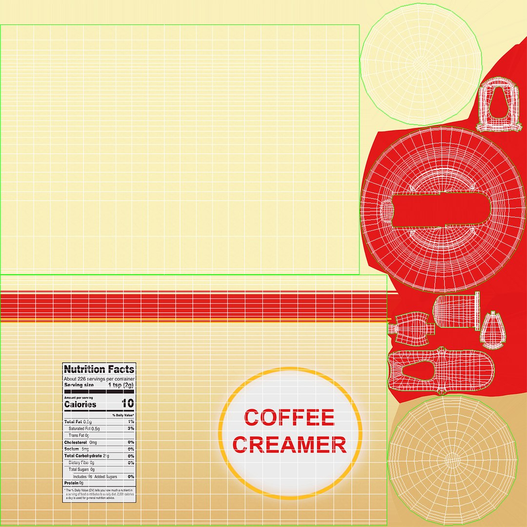 Dry Coffee Creamer Generic Label 3D model - TurboSquid 1991503