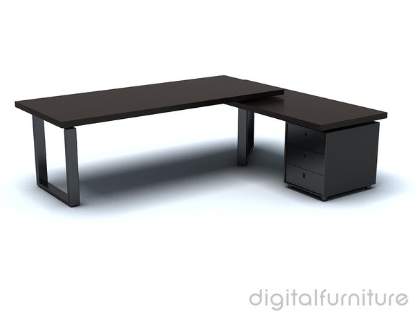 3d office desk model