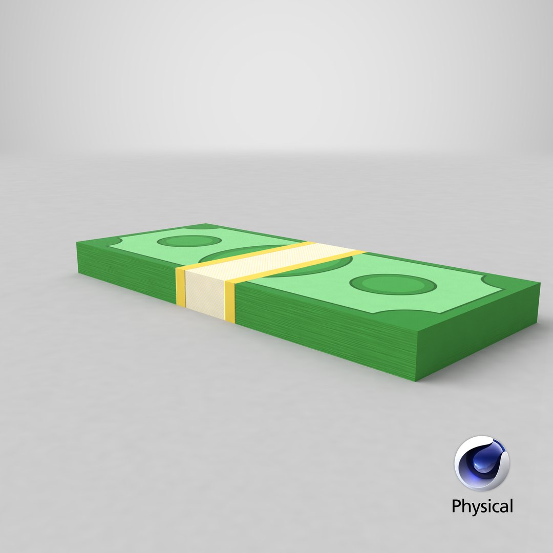 3D Stack Of Cartoon Money Bills Low Poly V1 Model - TurboSquid 2012617
