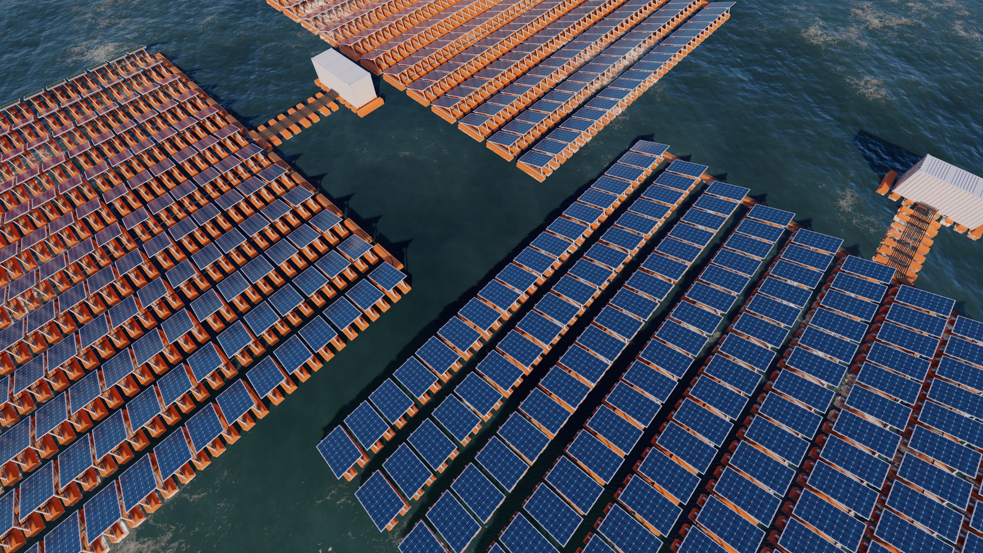 Floating Solar Panels 3D Model - TurboSquid 1864600