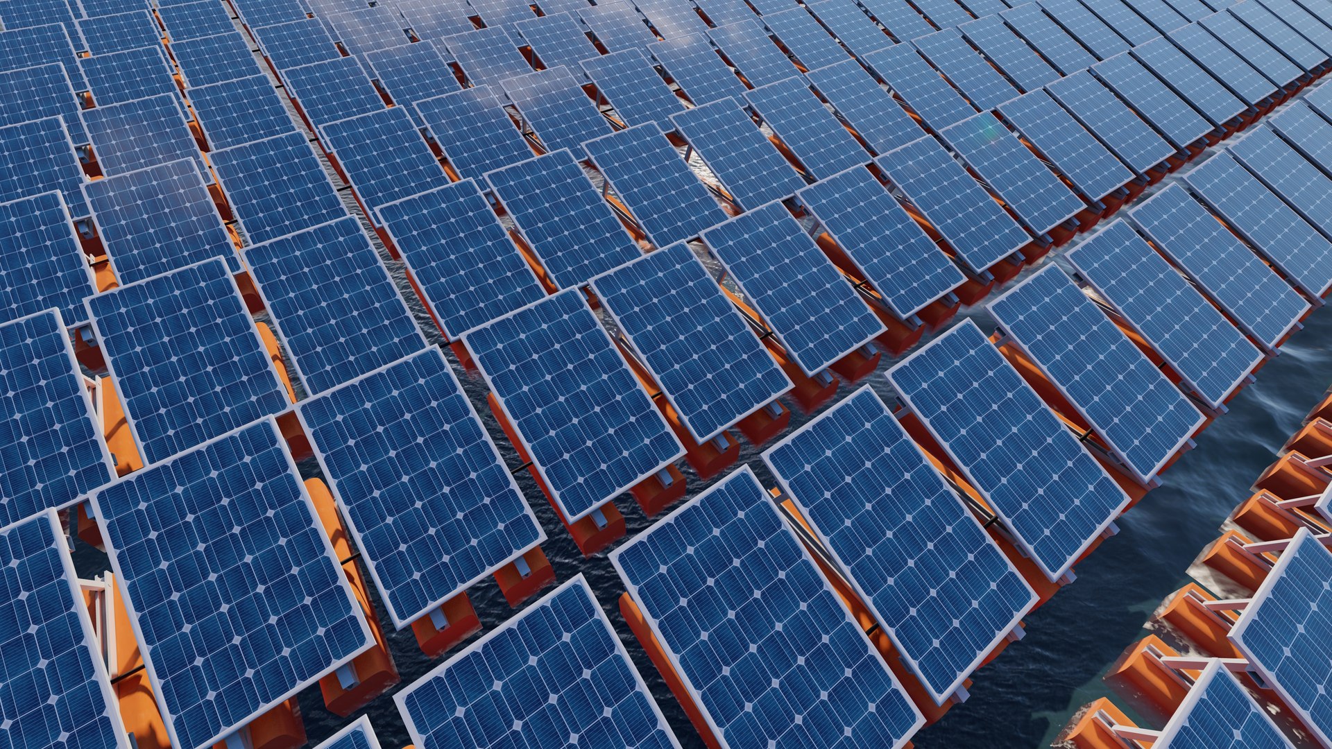 Floating Solar Panels 3D Model - TurboSquid 1864600