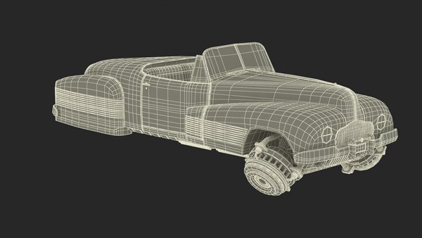 modelo 3d Yellow Hover Retro Car Rigged - TurboSquid 2100711