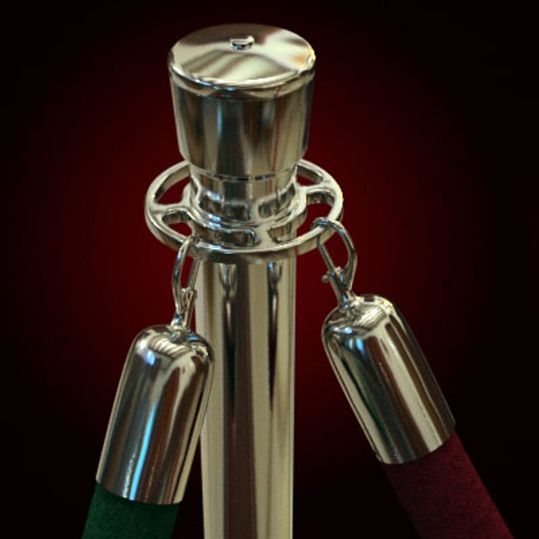 roped stanchions 3d 3ds