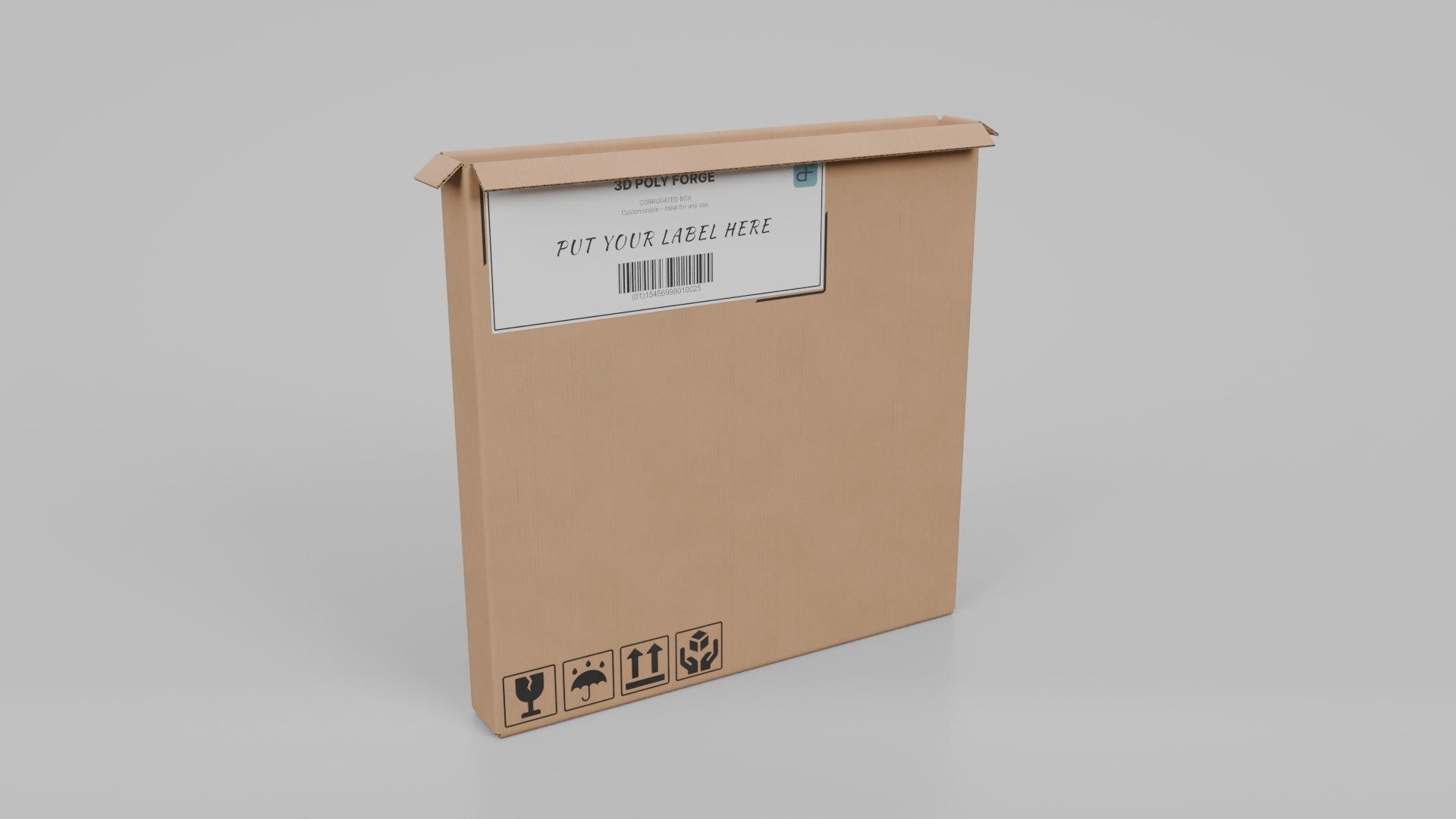 Slim And Stackable Duo - Rigged And Customizable Cardboard Box Set 3D ...