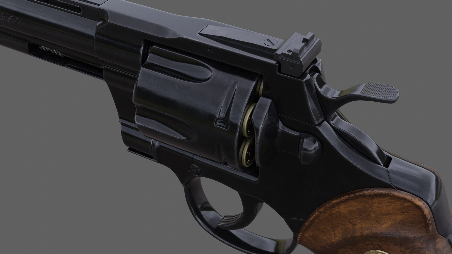 3D Colt Python 357 6 Inch Black - TurboSquid 2035840