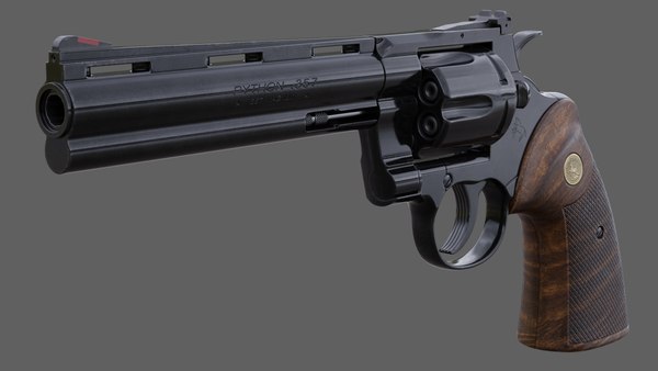 modelo 3d Colt Python 357 6 pulgadas Negro - TurboSquid 2035840