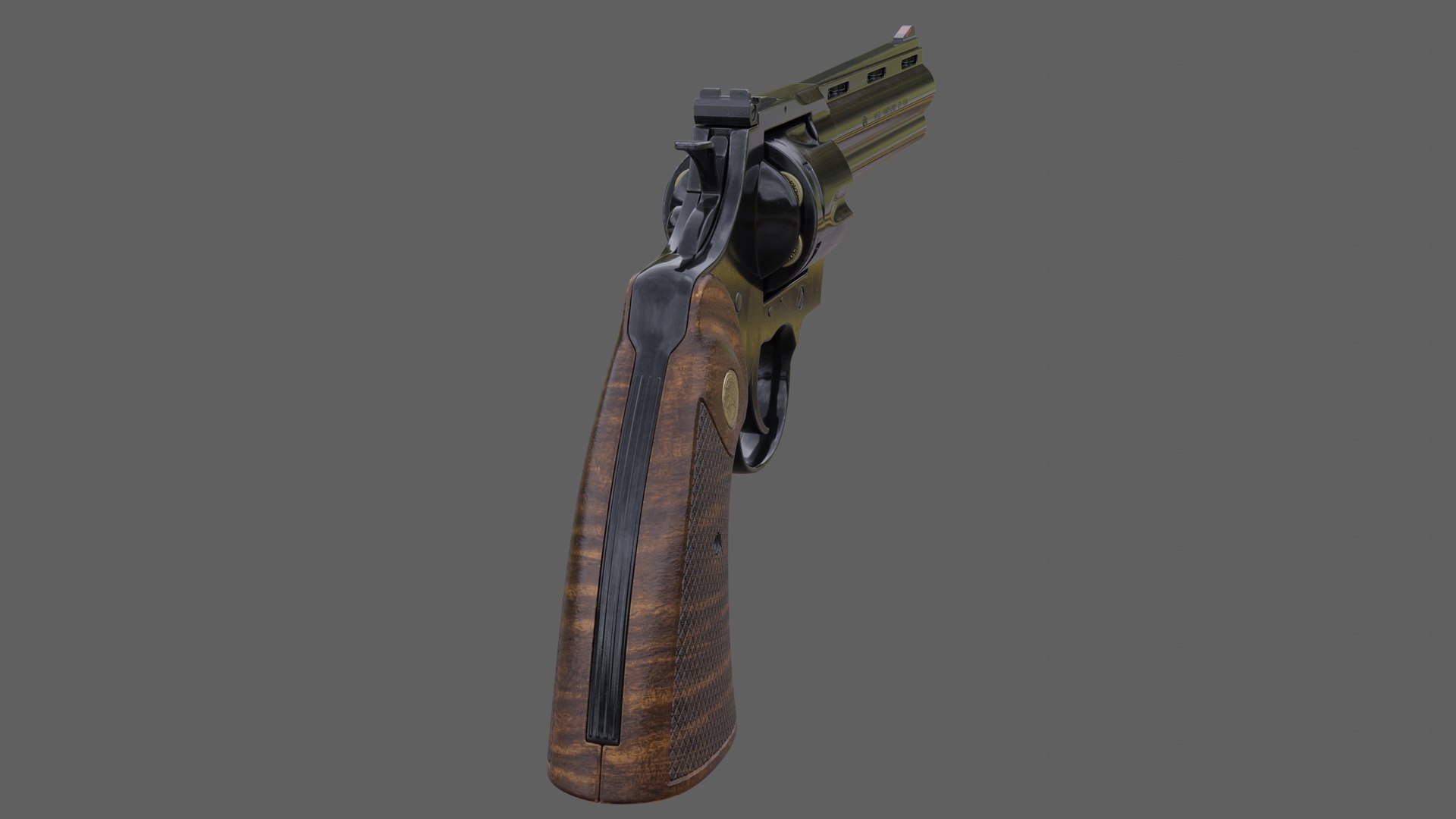 3D Colt Python 357 6 Inch Black - TurboSquid 2035840