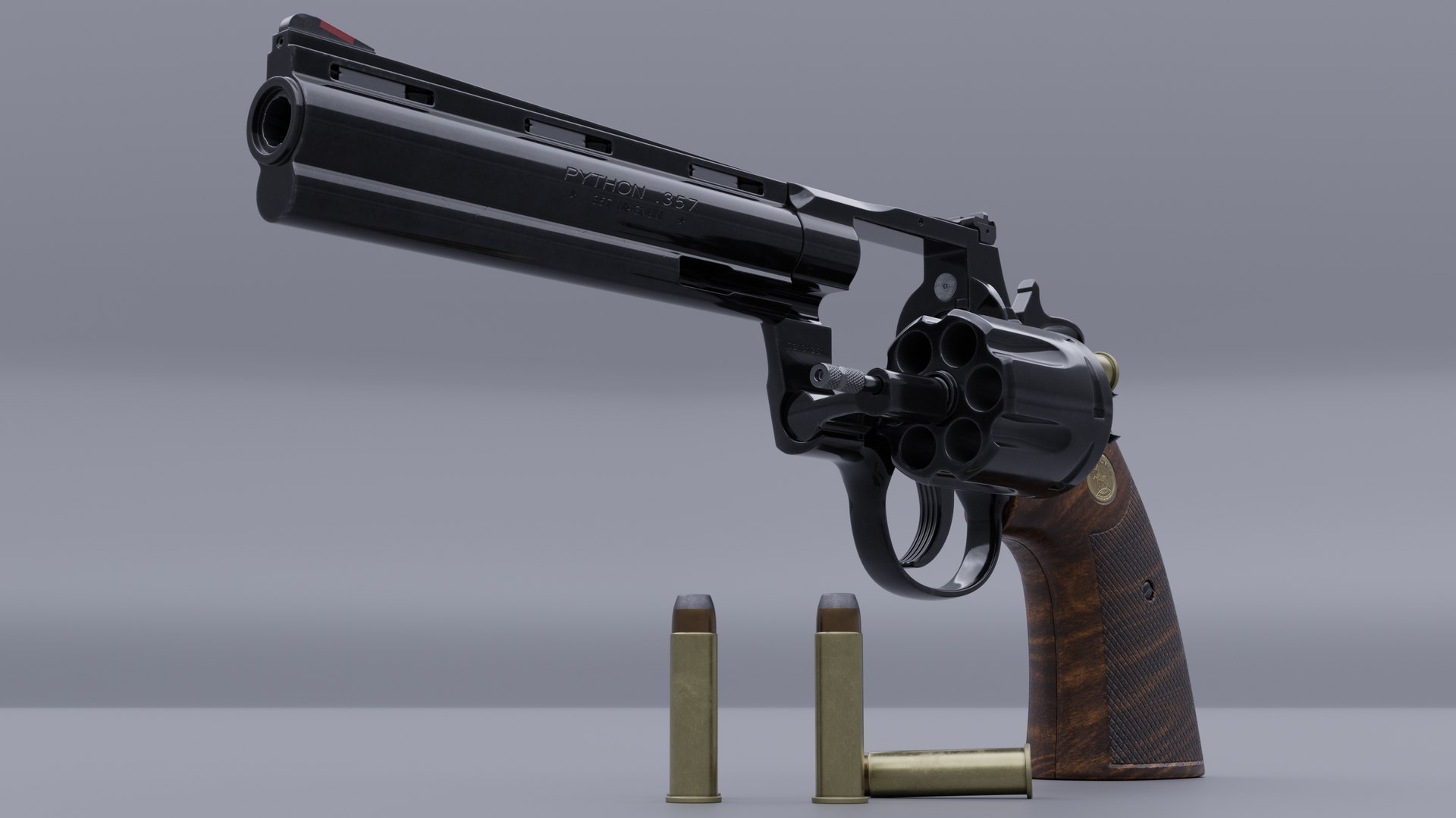 3D Colt python 357 6 inch Black - TurboSquid 2035840